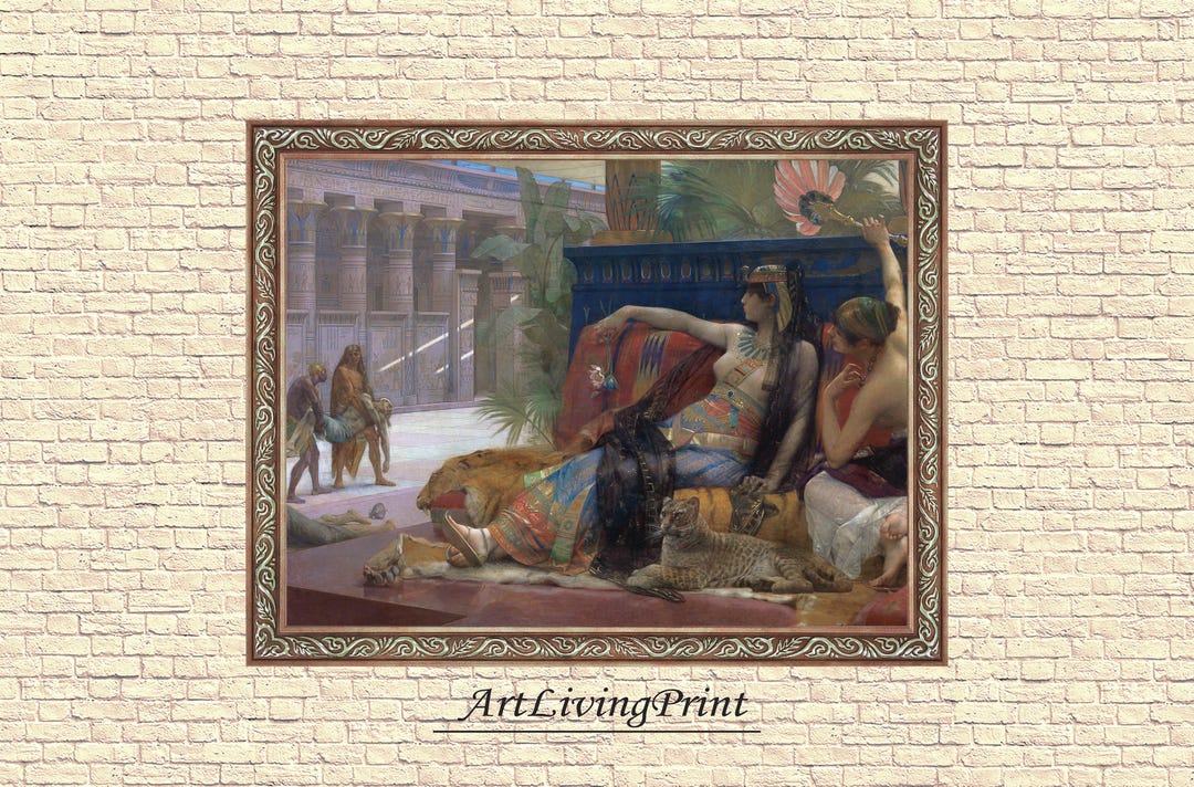 Cleopatra - Alexandre Cabanel, Original Antique Oil Painting Vintage ...