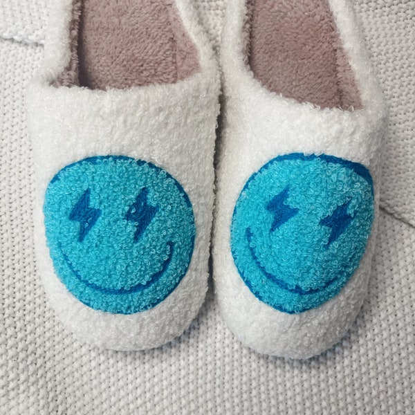 Smiley Face Slippers - Etsy