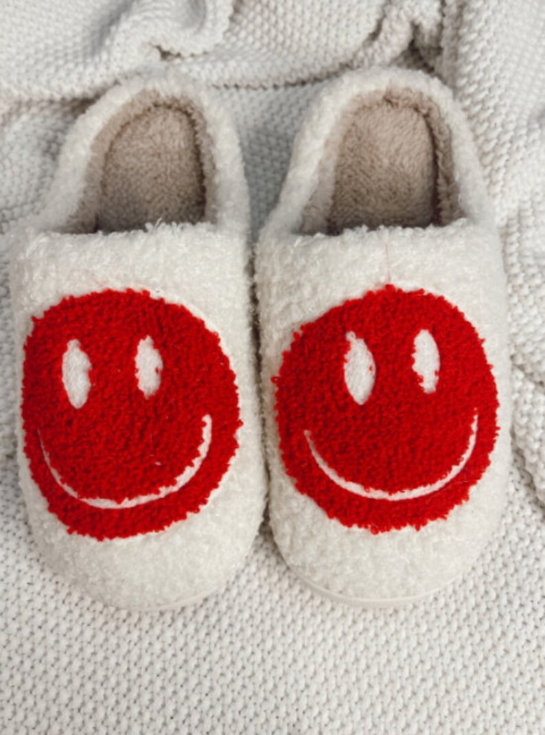 Red Emoji Slippers - Etsy