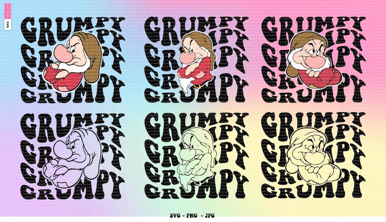 Wavy Grumpy Svg Png Cricut, Retro Family Trip Svg Png, Cricut, Layered ...