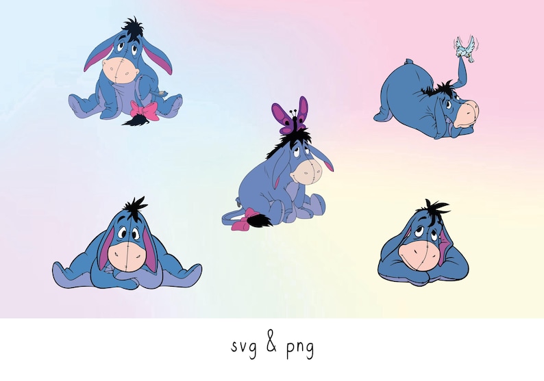Eeyore- #2 Svg, Png, Pdf, Dxf - Etsy