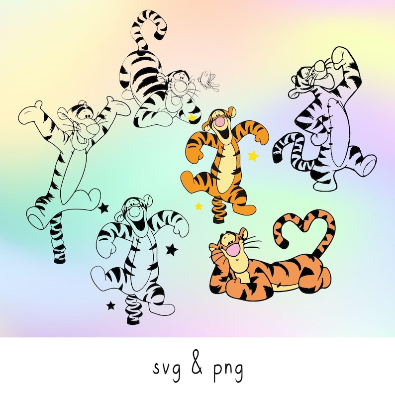 Tigger Svg Bundle, Tigger Svg, Tigger Cut File, Tigger Face Svg ...