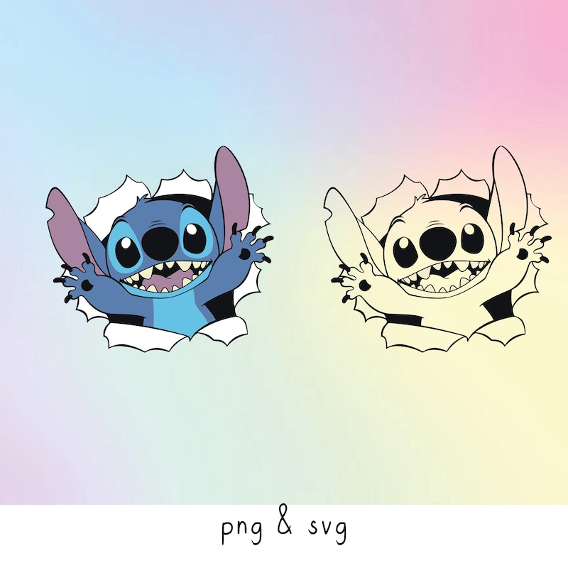 Stitch Face Svg - Etsy