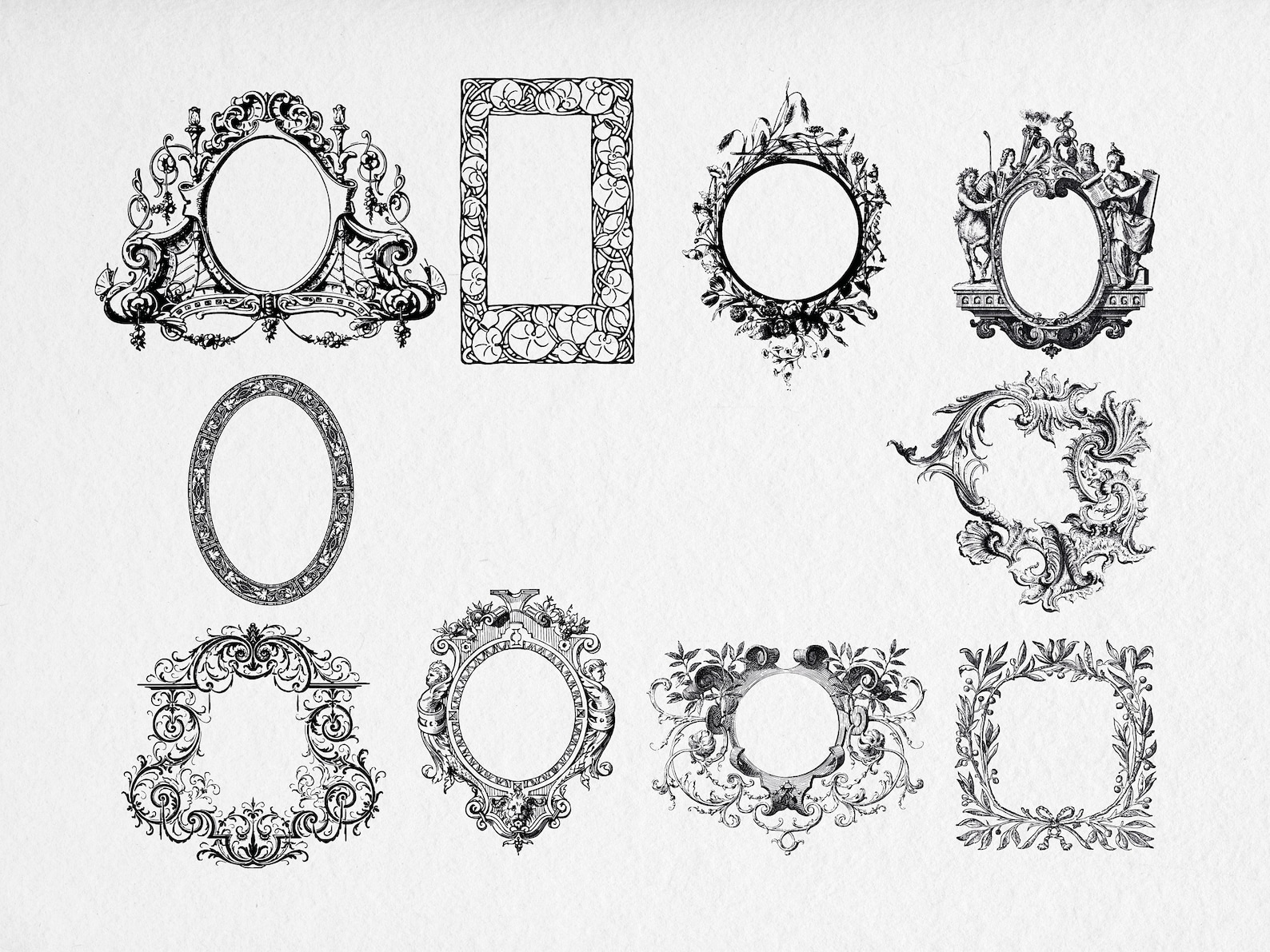 Antique Frame Illustrations PNG & SVG Frame Svp Frame Png Instant ...