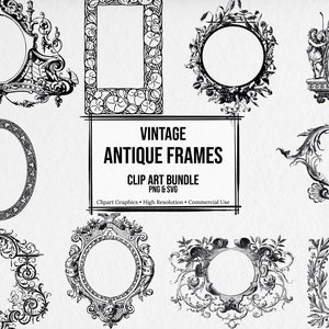 Antique Frame Illustrations PNG & SVG Frame Svp Frame Png Instant ...