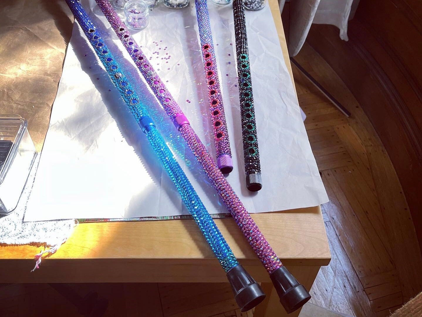 Crystal Rhinestone Shimmer Cane - Etsy
