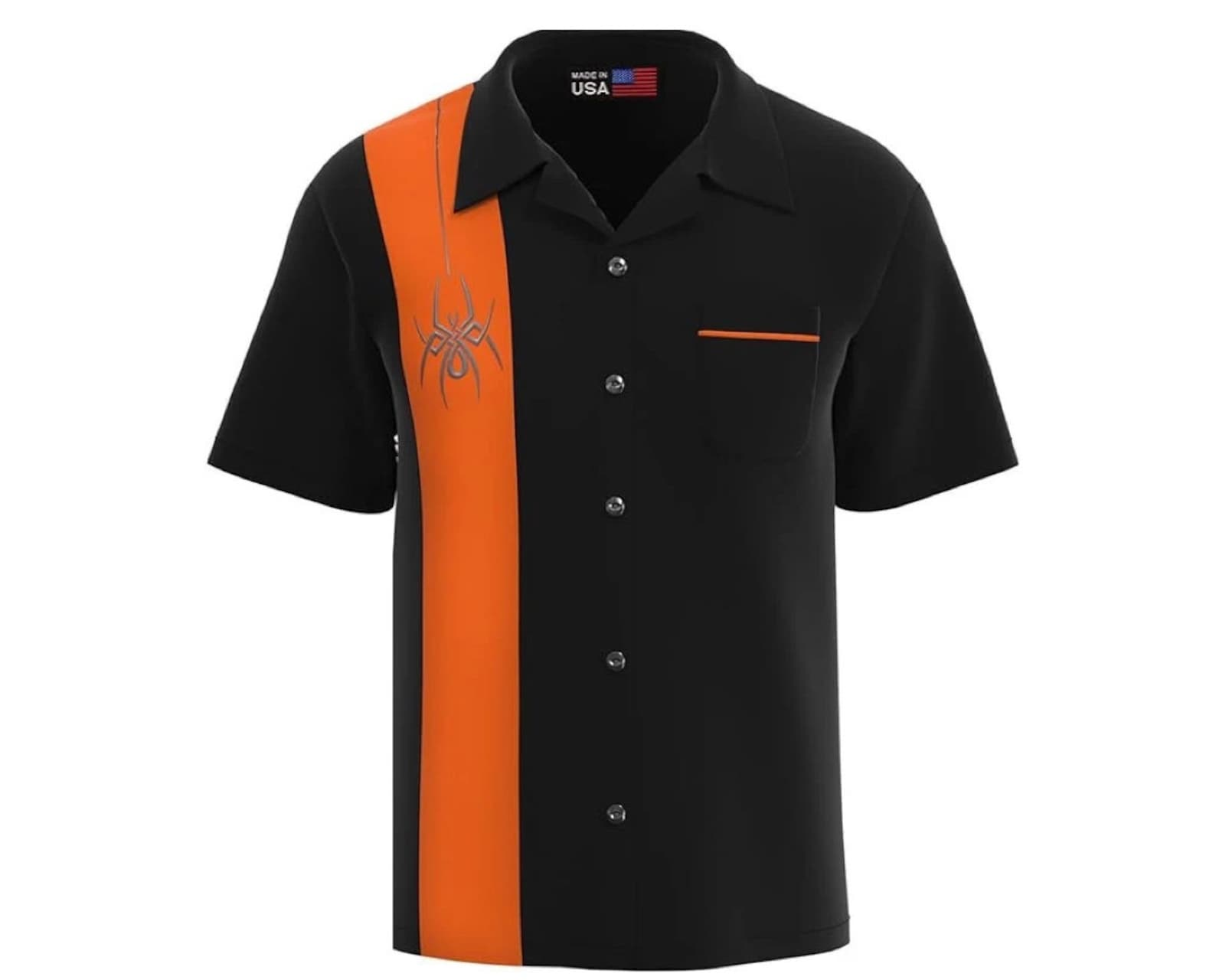 Personalized Spider Bowling Shirt – Retro Rockabilly Style, Made in USA ...