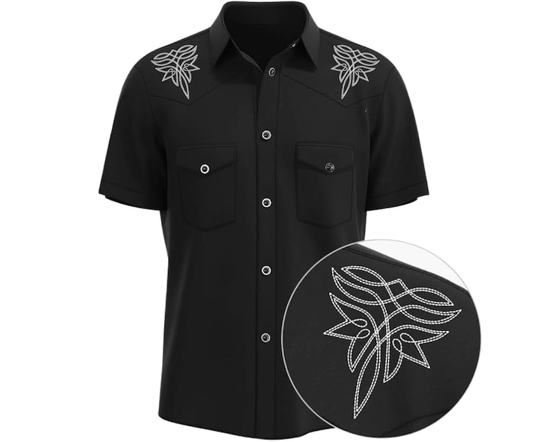 Personalized Cowboy Boot Stitched Embroidered Western Shirt, Custom ...