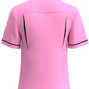 USA Made -custom Women's Bowling Shirt With Personalized Initial - Pink ...