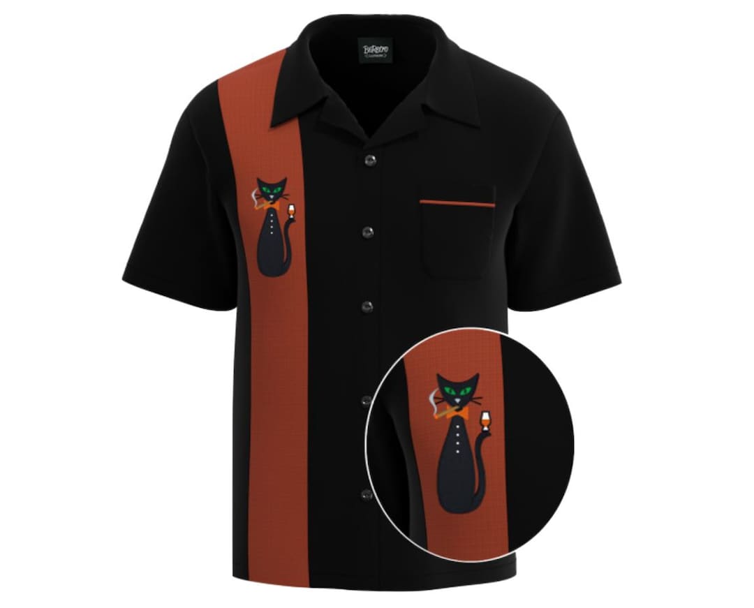 Mens Cuban Cigar Shirt | Stogie Shirt | Smoker Shirt | Embroidred Club ...