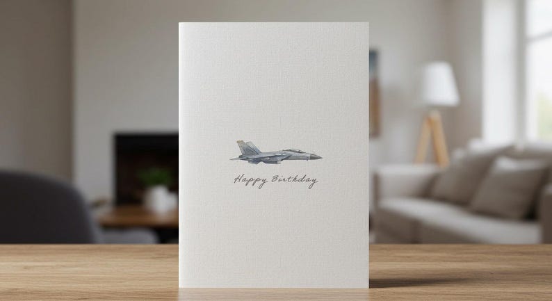 Fighter Jet Birthday Card, Pilot Theme - Etsy