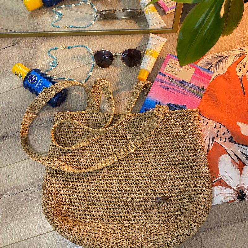 Crocheted Straw Bag - Etsy