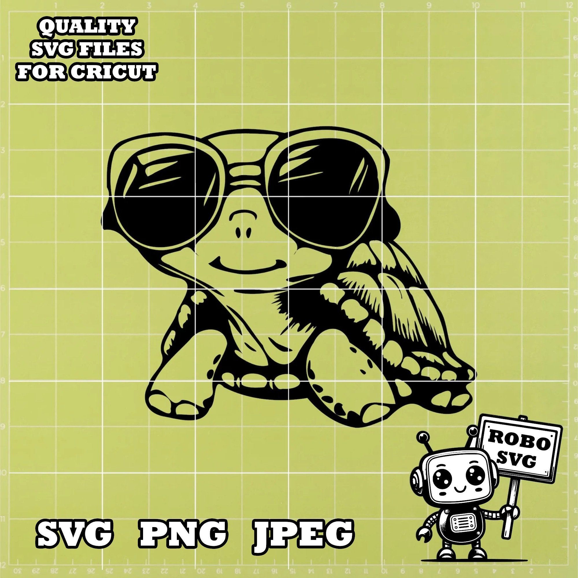 Turtle Sunglasses SVG, Instant Digital Download for Cricut and ...