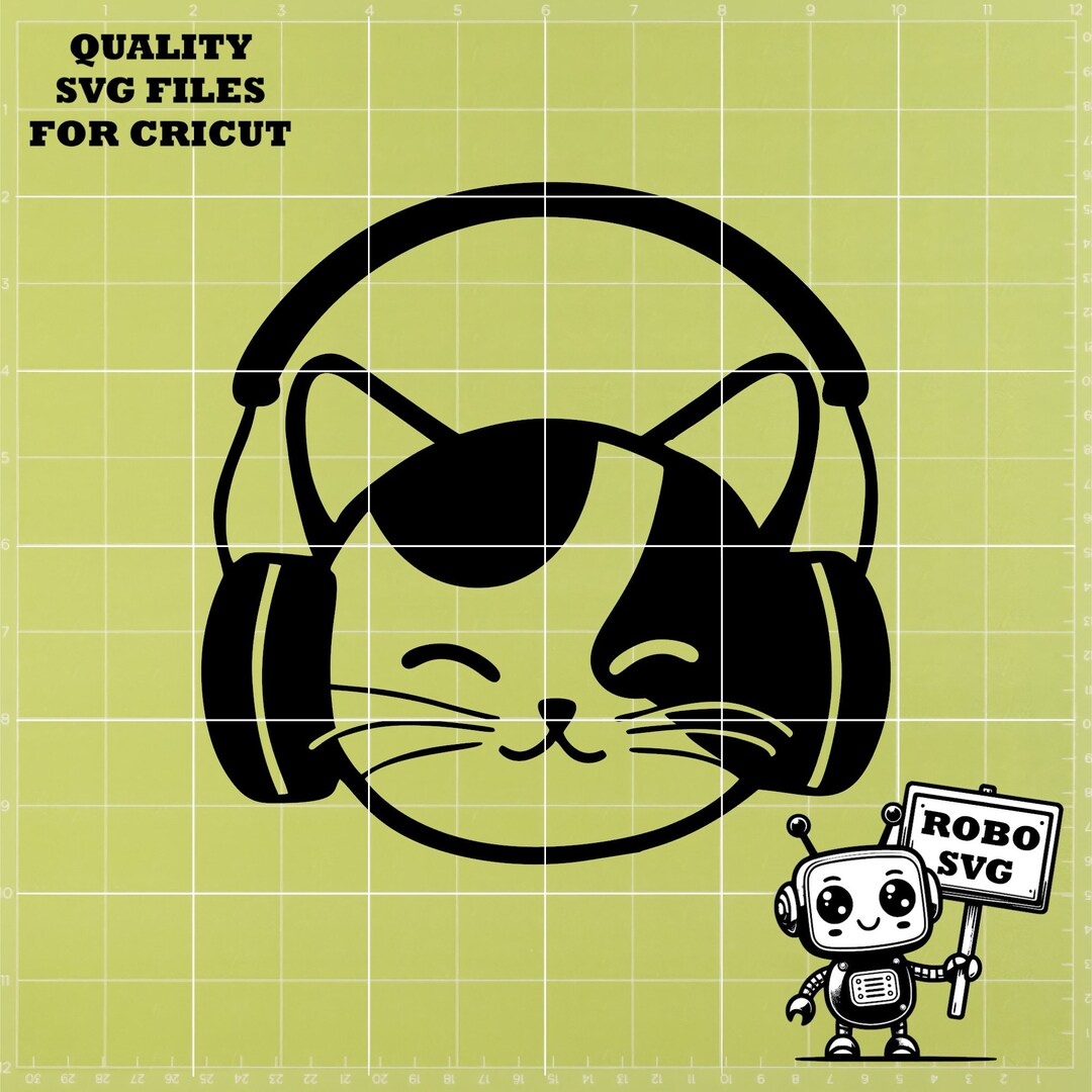 Cat Headphones SVG, Instant Digital Download for Cricut and Silhouette ...