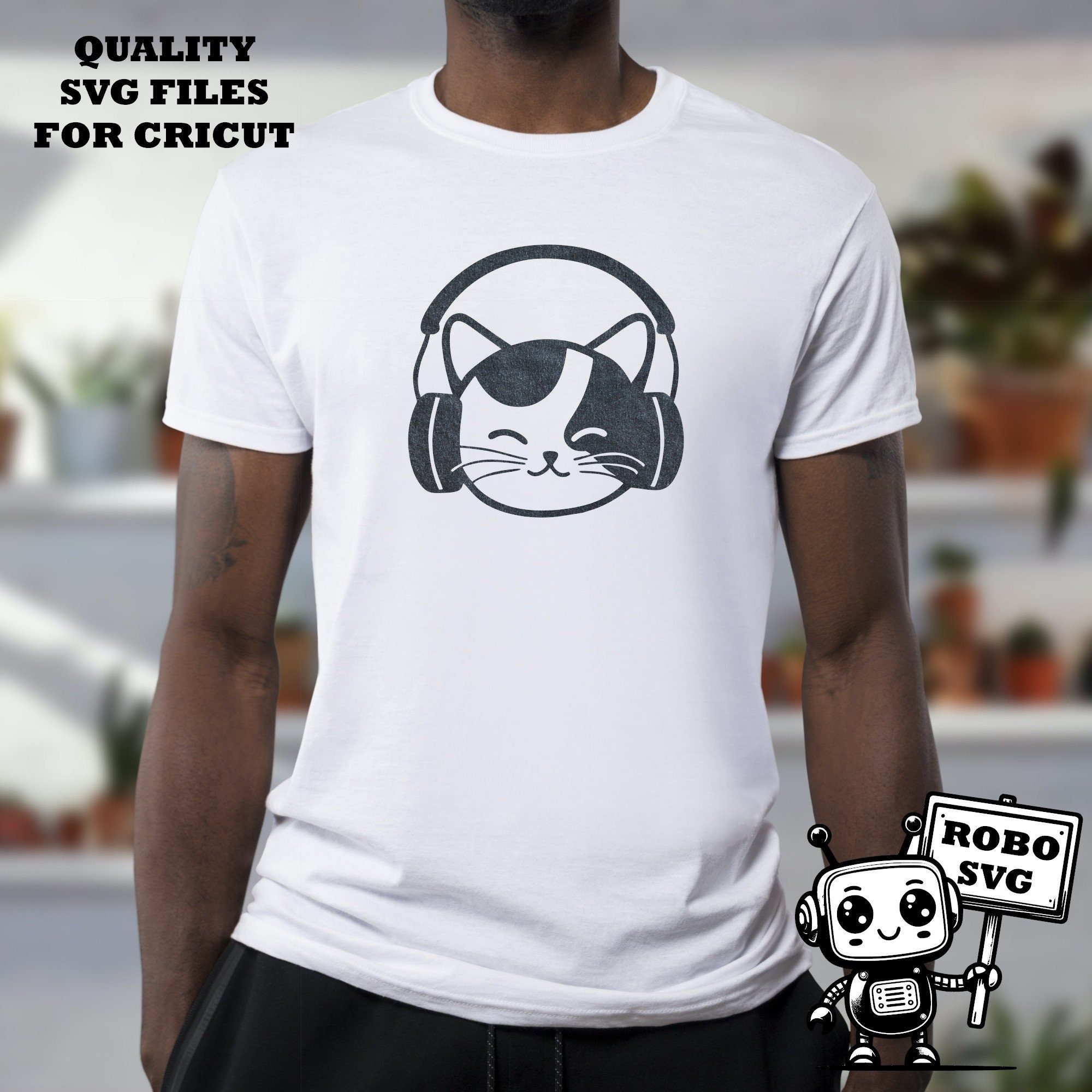 Cat Headphones SVG, Instant Digital Download for Cricut and Silhouette ...