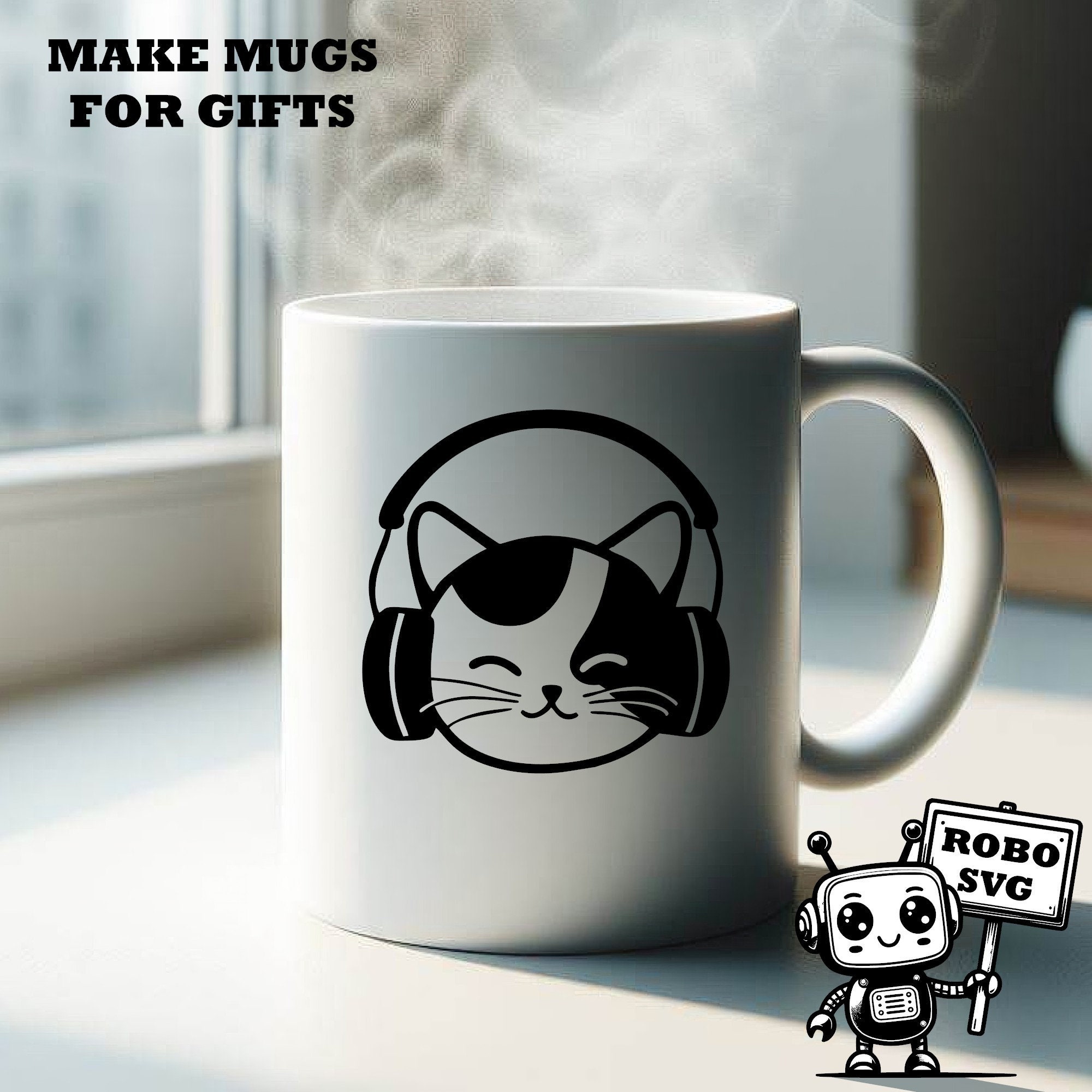 Cat Headphones SVG, Instant Digital Download for Cricut and Silhouette ...