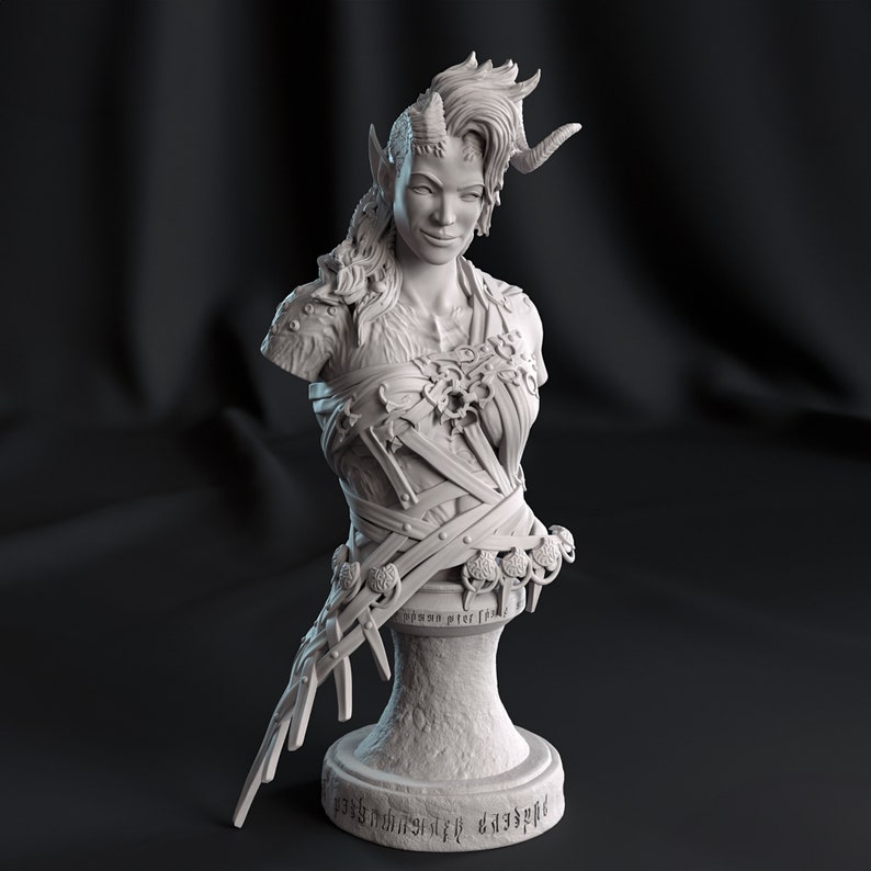 Karlach 3D Printed Bust BG3 Garage/model Kit Designed by - Etsy