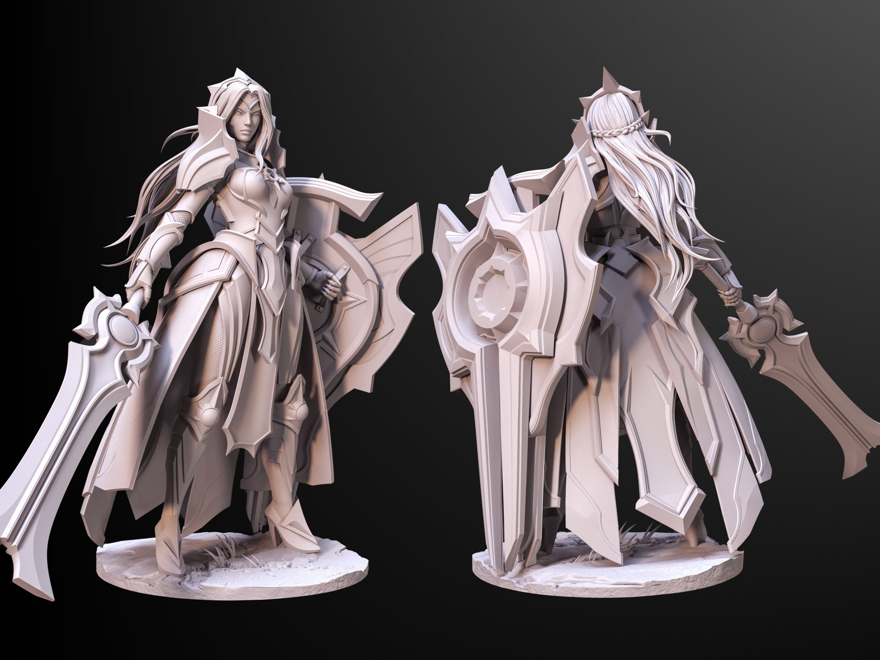 Leona 3D Printed Statue League of Legends Garage/model Kit Designed by ...