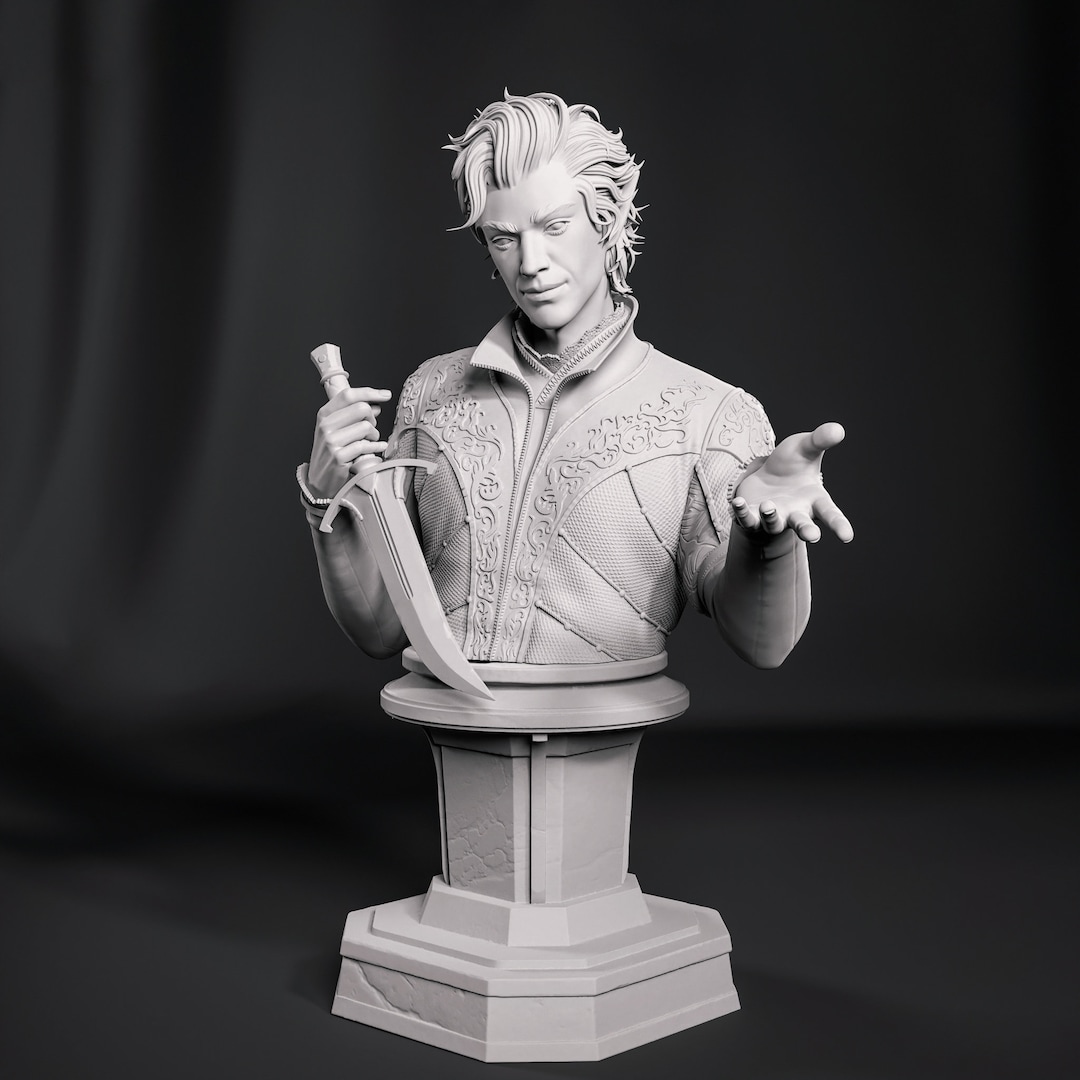 Astarion 3D Printed Bust BG3 Garage/model Kit Designed by Bulkamancer ... Astarion 3D Printed Bust BG3 Garage/model Kit Designed by Bulkamancer ...