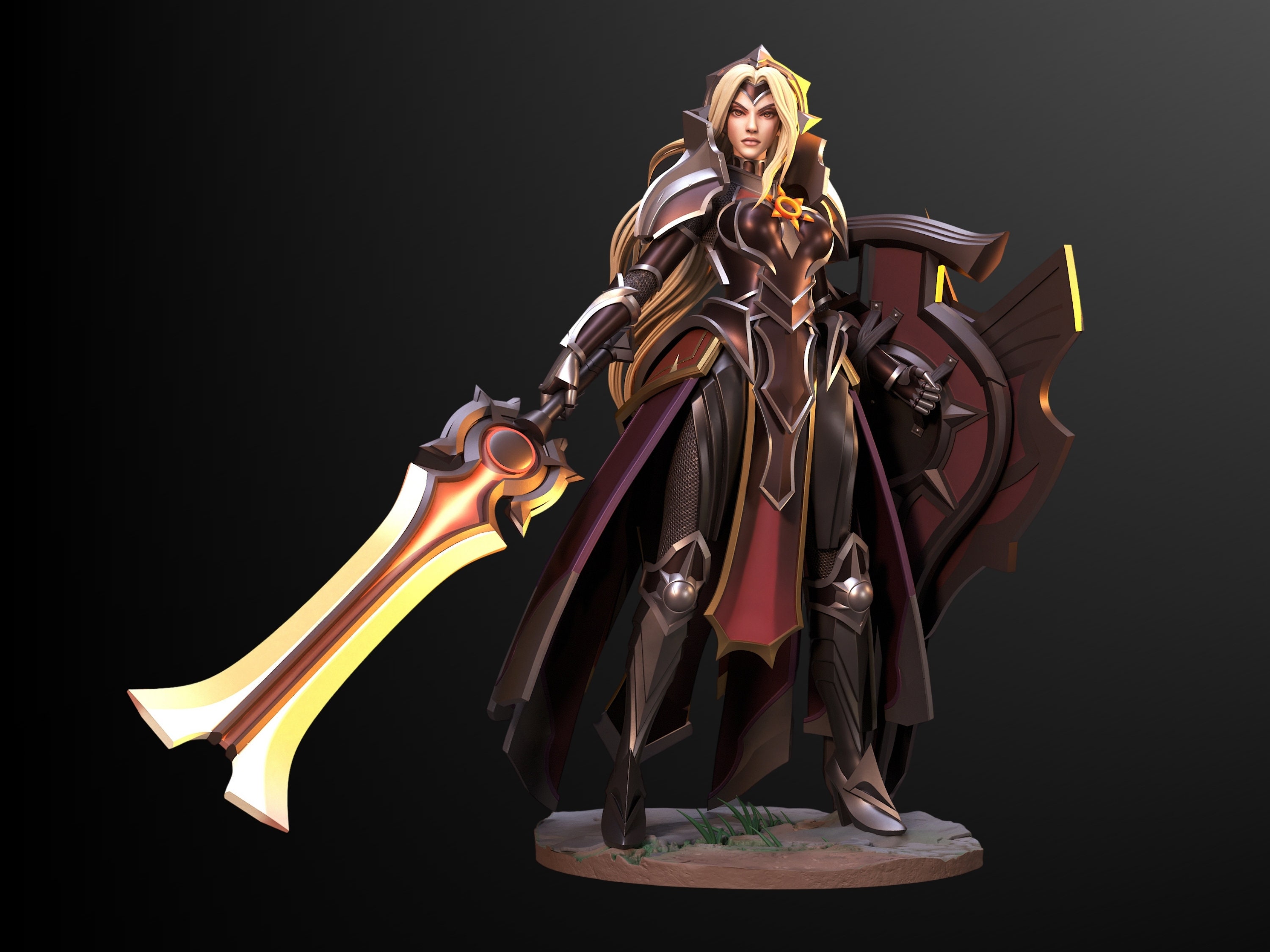 Leona 3D Printed Statue League of Legends Garage/model Kit Designed by ...