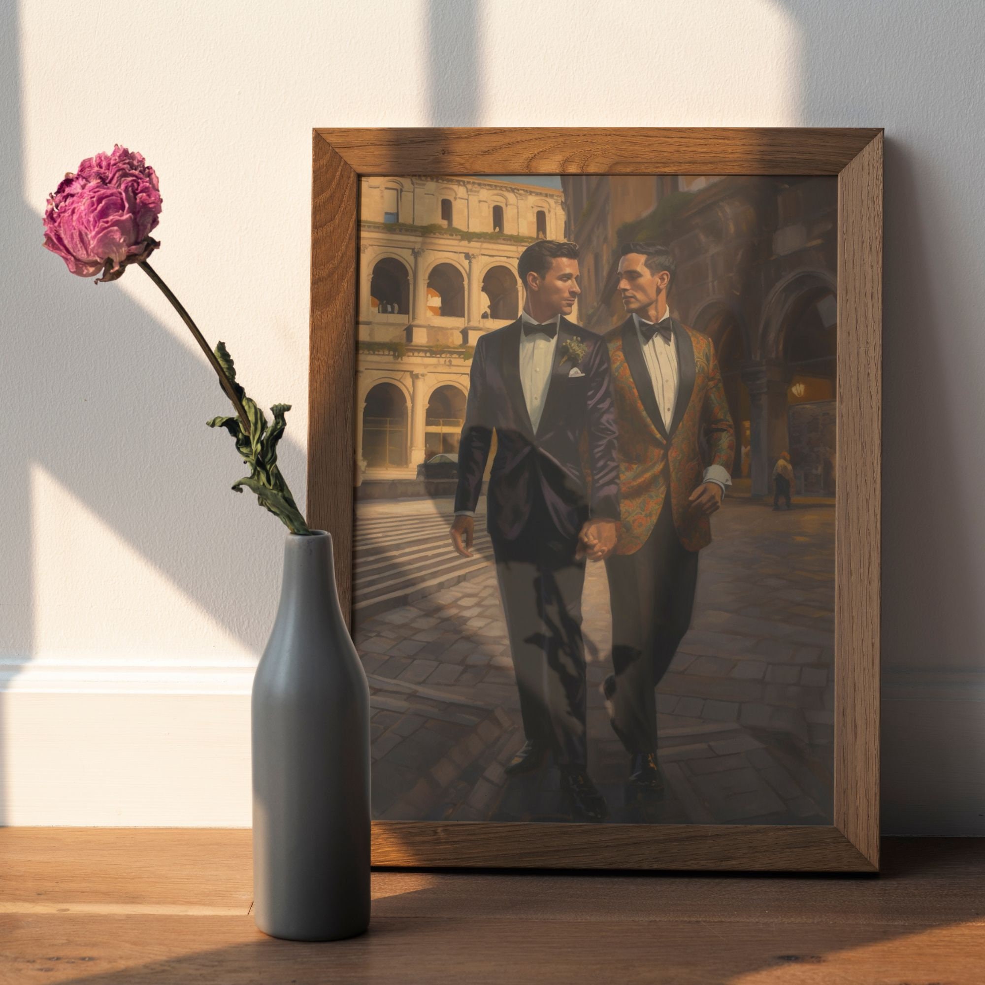 A Night at the Theater Art Print Gay Art LGBTQ Painting - Etsy