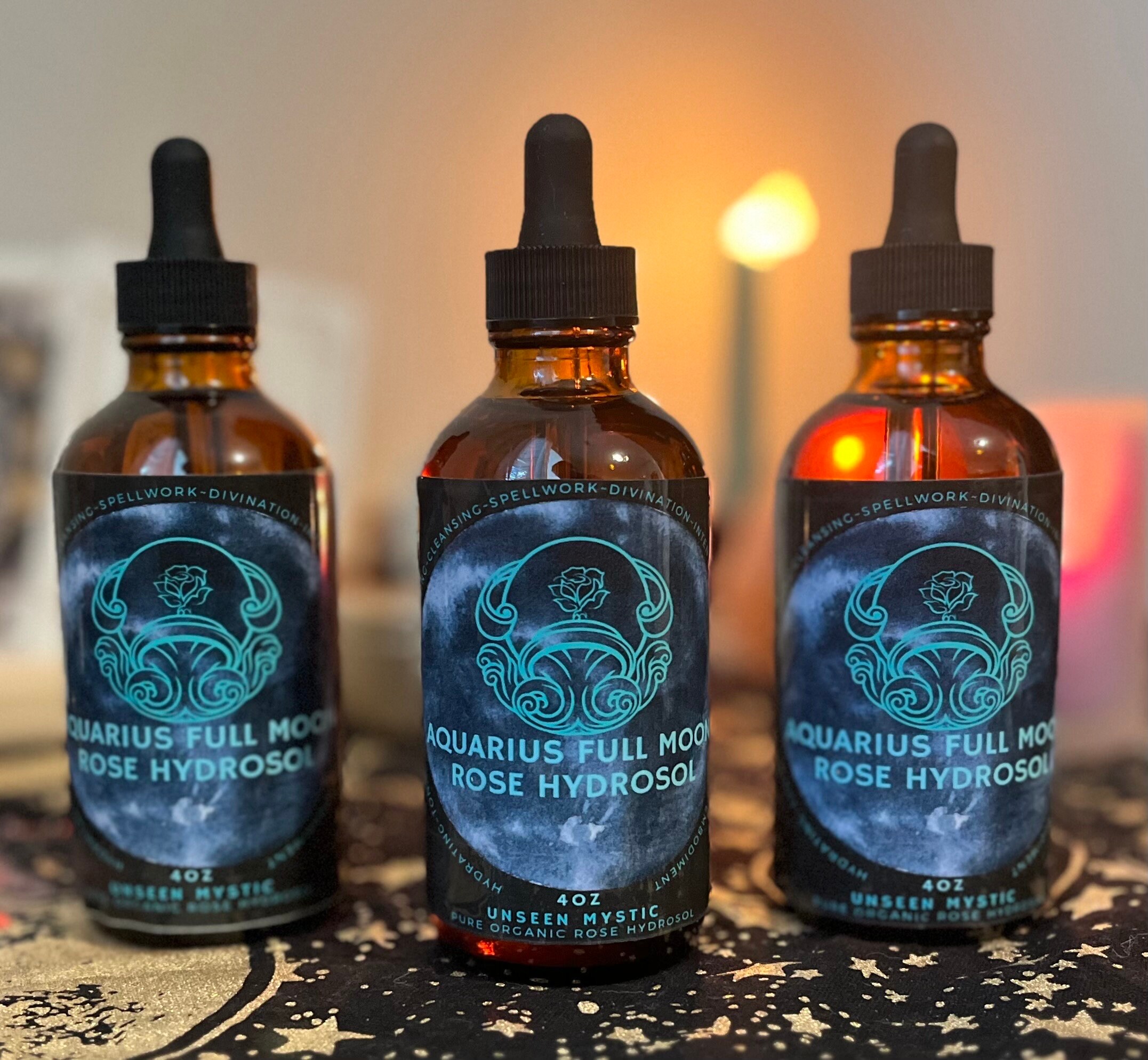 Hand Crafted Aquarius Full Moon Water With Rose Hydrosol. - Etsy