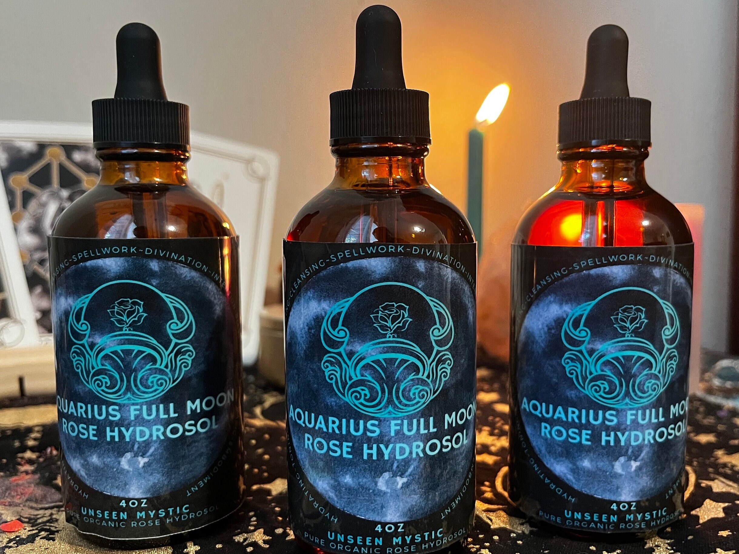 Hand Crafted Aquarius Full Moon Water With Rose Hydrosol. - Etsy
