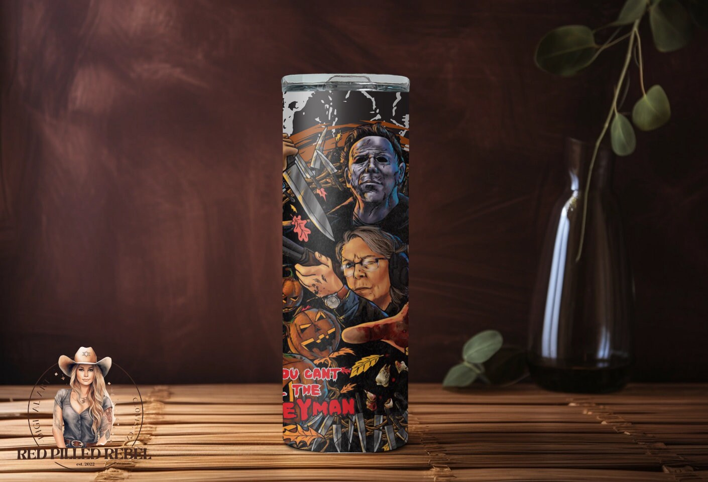 Halloween Micheal Myers Tumbler Wrap You Can't Kill the Boogeyman 20 Oz ...