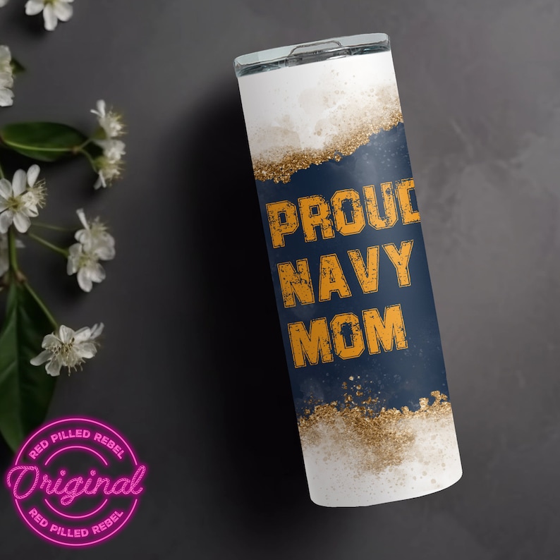 Military Tumbler Wrap 20oz Proud Navy Mom Tumbler Wrap for Sublimation ...