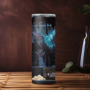 Scream Ghostface VHS Tumbler Wrap 20oz Bloody Drip Ghostface Scene From ...