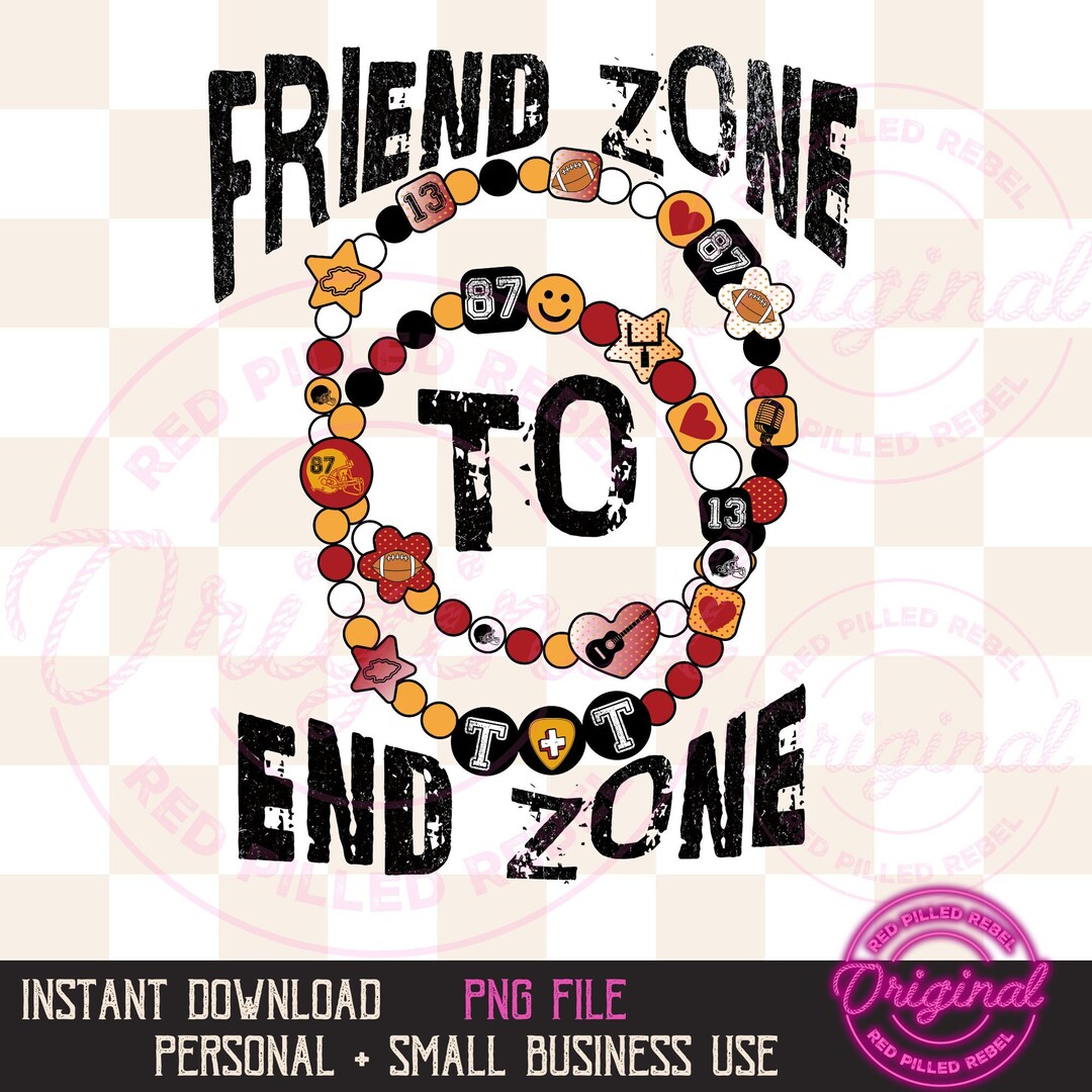 Friend Zone to End Zone PNG Swelce Football Vibes, Friendship Bracelet ...