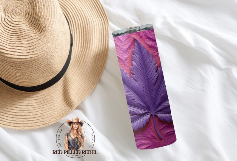 Tumbler Wrap Cannabis Leaf 3D Pretty Marijuana Leaf Skinny Tumbler ...