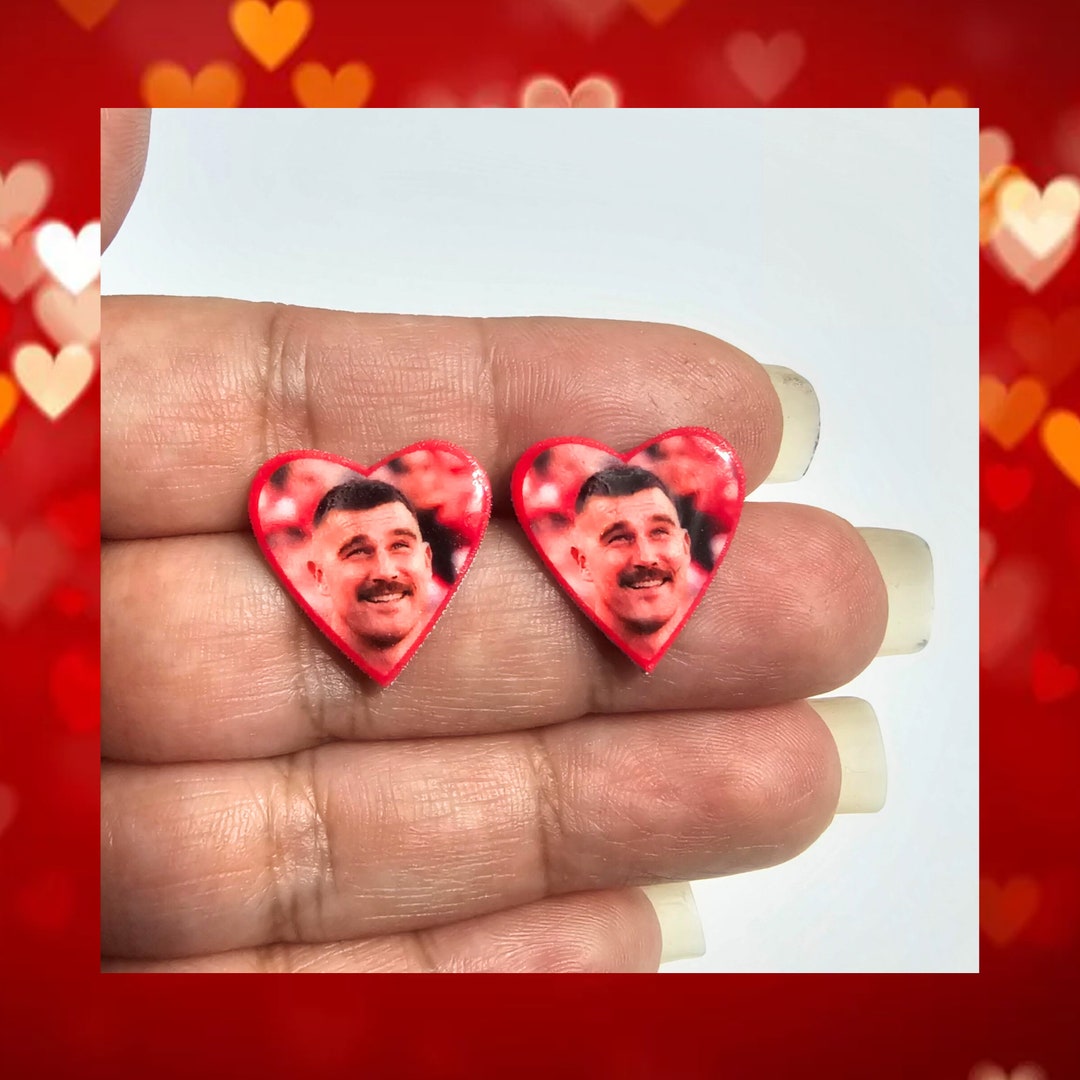 Travis Kelce Stud Swiftie Earrings Travis Kelce Merch - Etsy