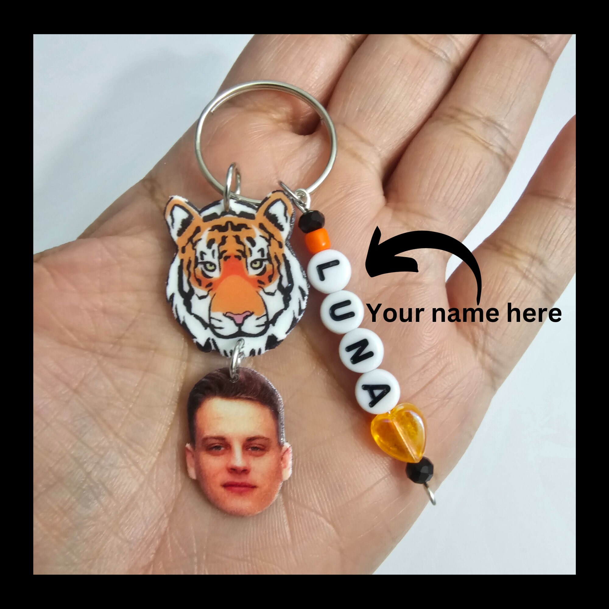 Custom Bengals Joe Burrow Keychain - Etsy