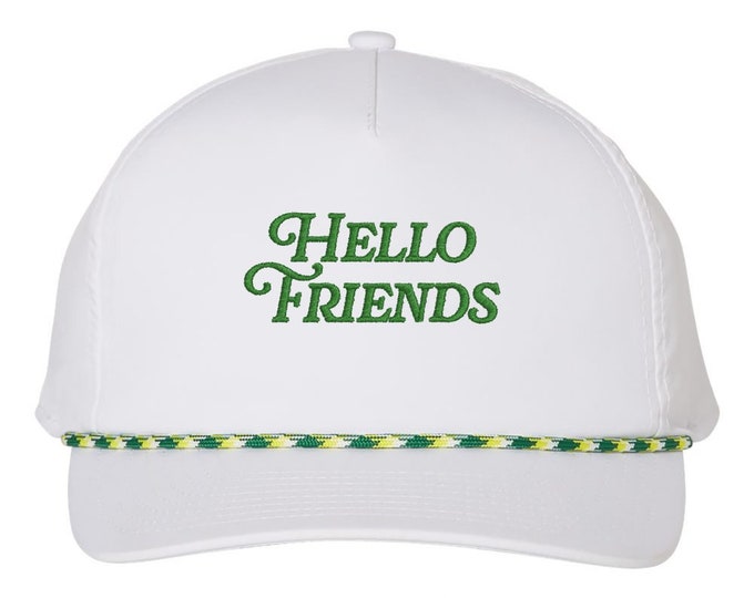 Hello Friends Rope Hat | Fan of Masters Golf Tournament Cap | August ...
