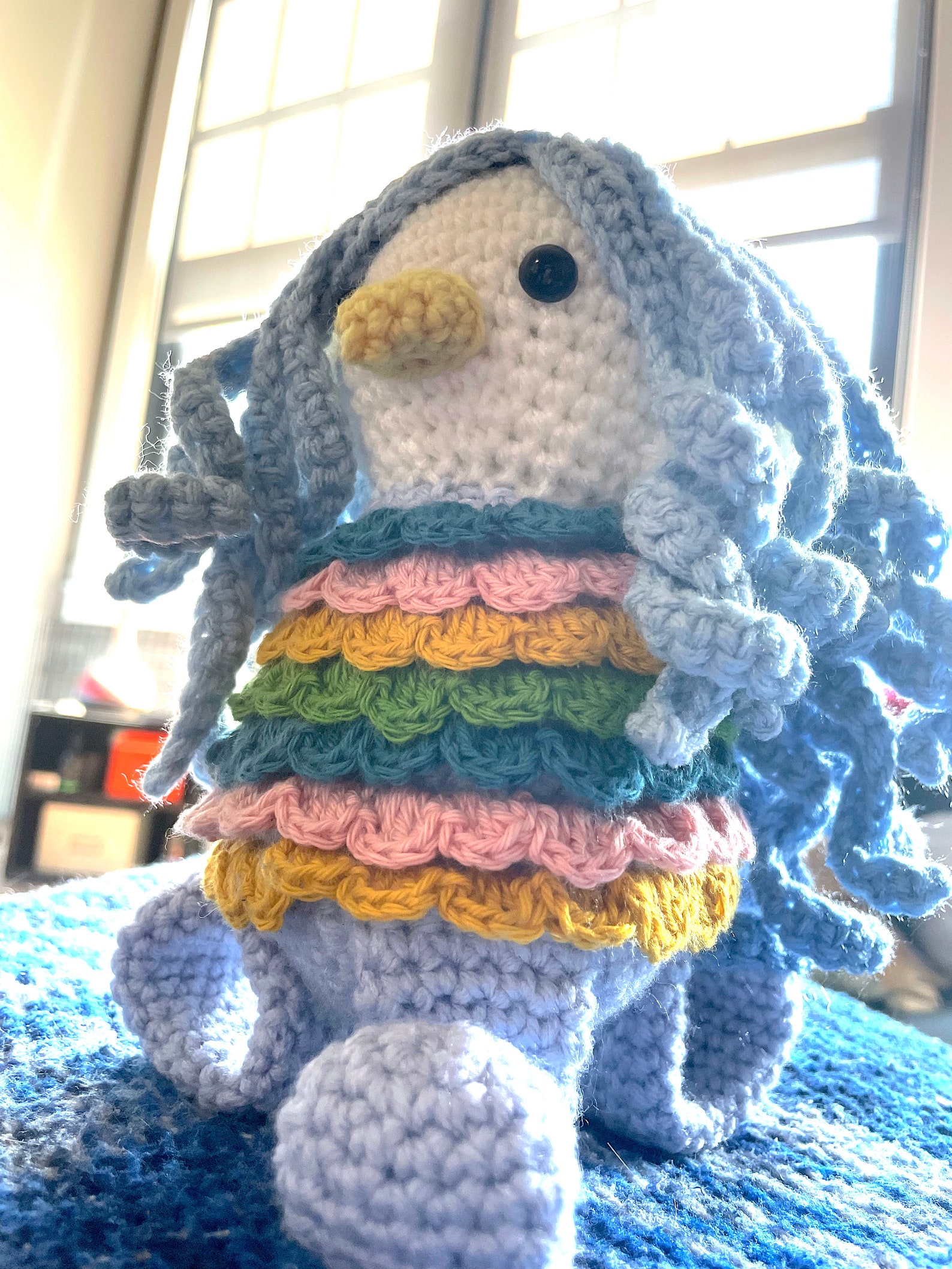 Amabie Crochet Pattern | Japanese Folklore Yokai | Cute Amigurumi ...