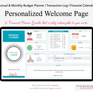 Annual Budget Planner: Google Sheets Financial Tracker (digital ...