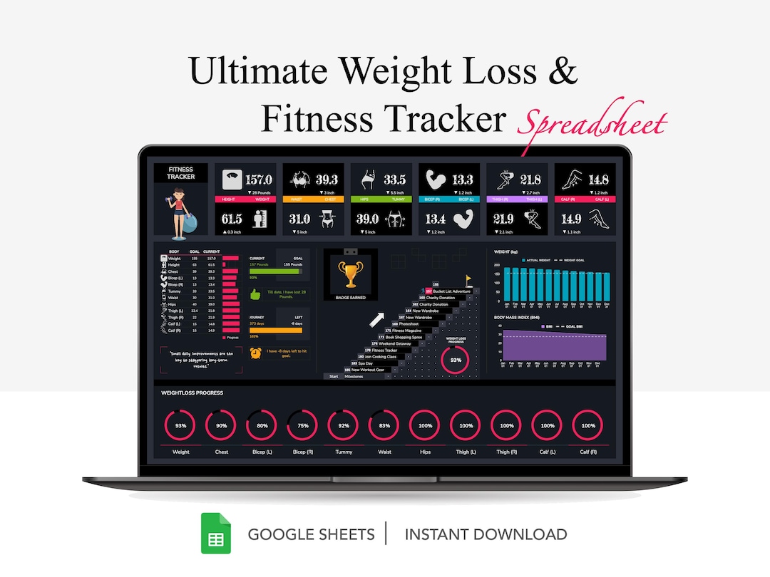 Weight Loss & Fitness Tracker: Meal Planner, Body Measurement (google ...
