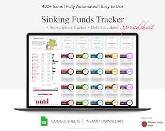 Savings Tracker Google Sheets Template, Sinking Funds Tracker, Savings ...