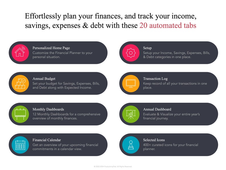 Annual Budget Planner: Monthly Financial Spreadsheet for Google Sheets ...
