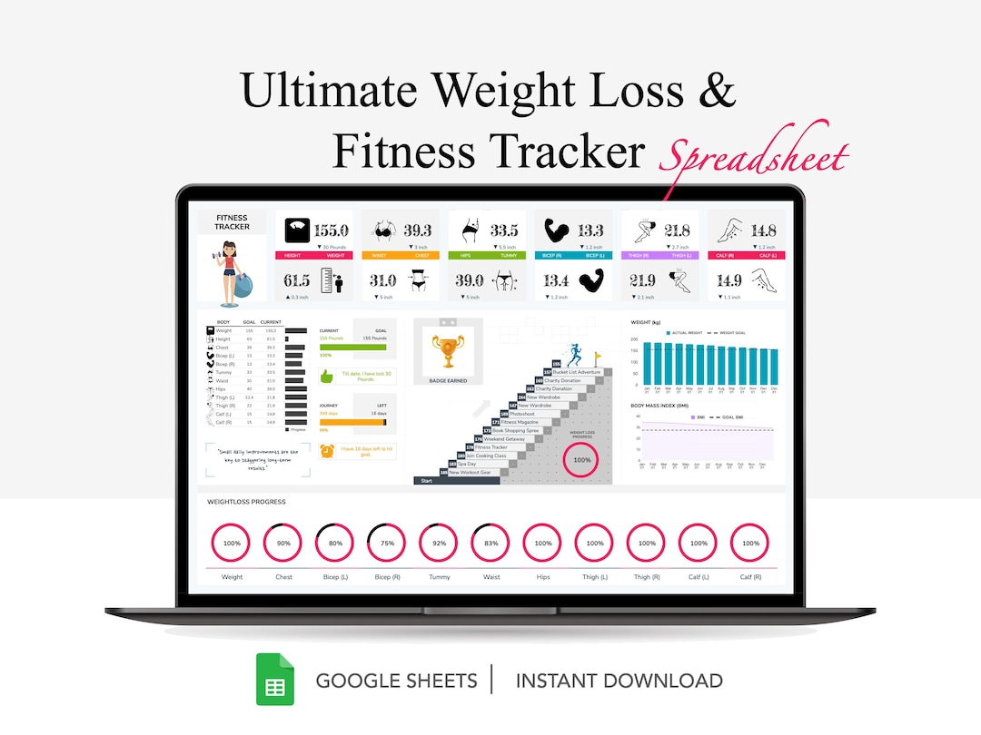 Weight Loss & Fitness Tracker: Meal Planner, Body Measurement (google ...