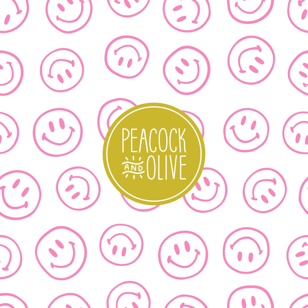 Smile Digital Seamless Pattern File for Commercial Use | Happy Face ...