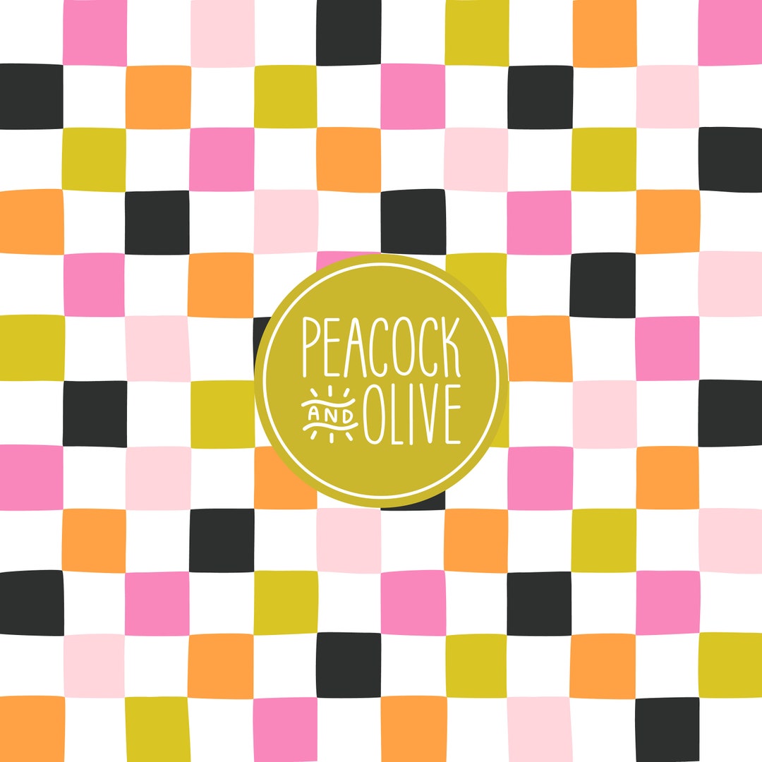 Checkerboard Digital Seamless Pattern Fabric File | 90s Checker | Kids ...
