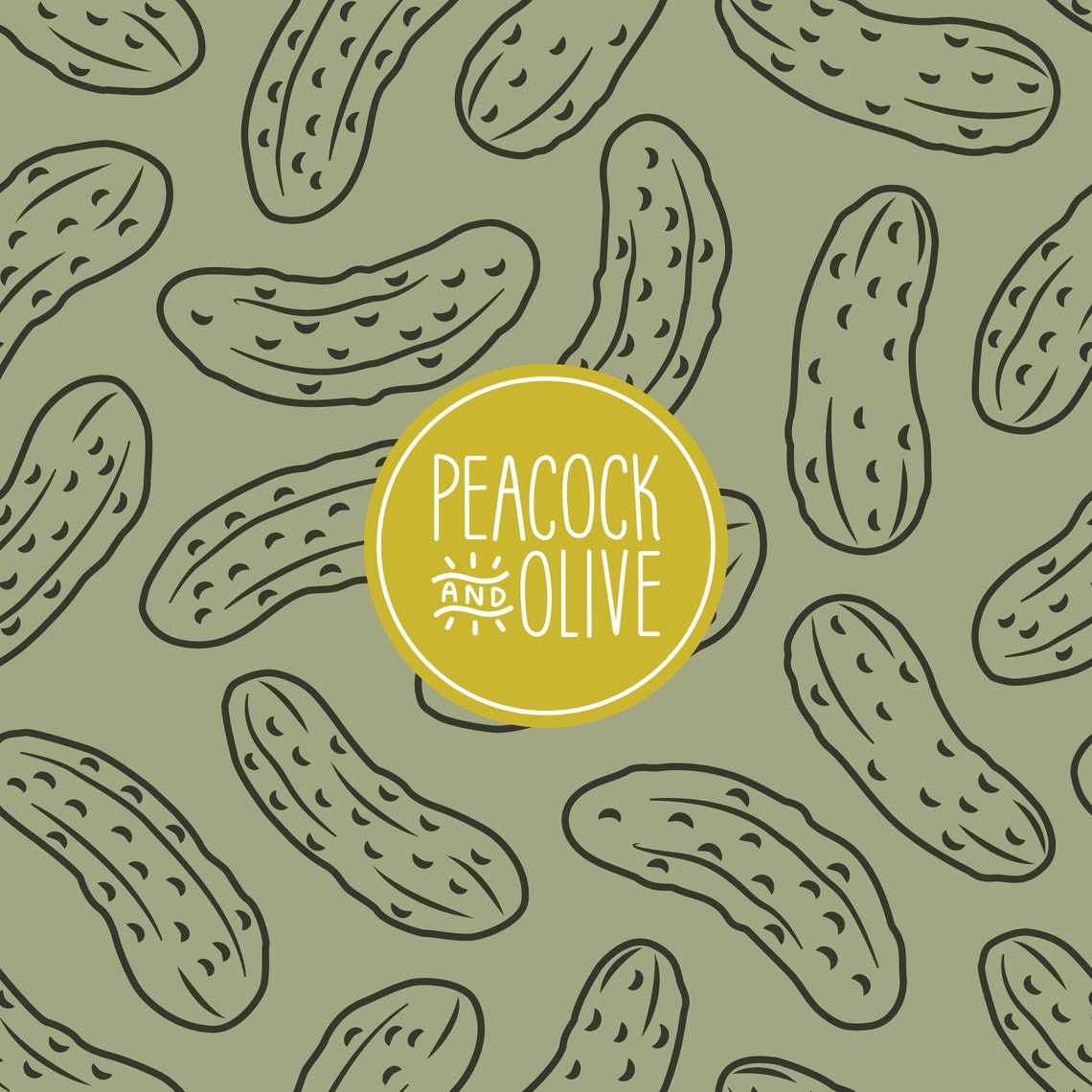 Pickle Print Digital Seamless Pattern File for Fabric & Paper Food ...