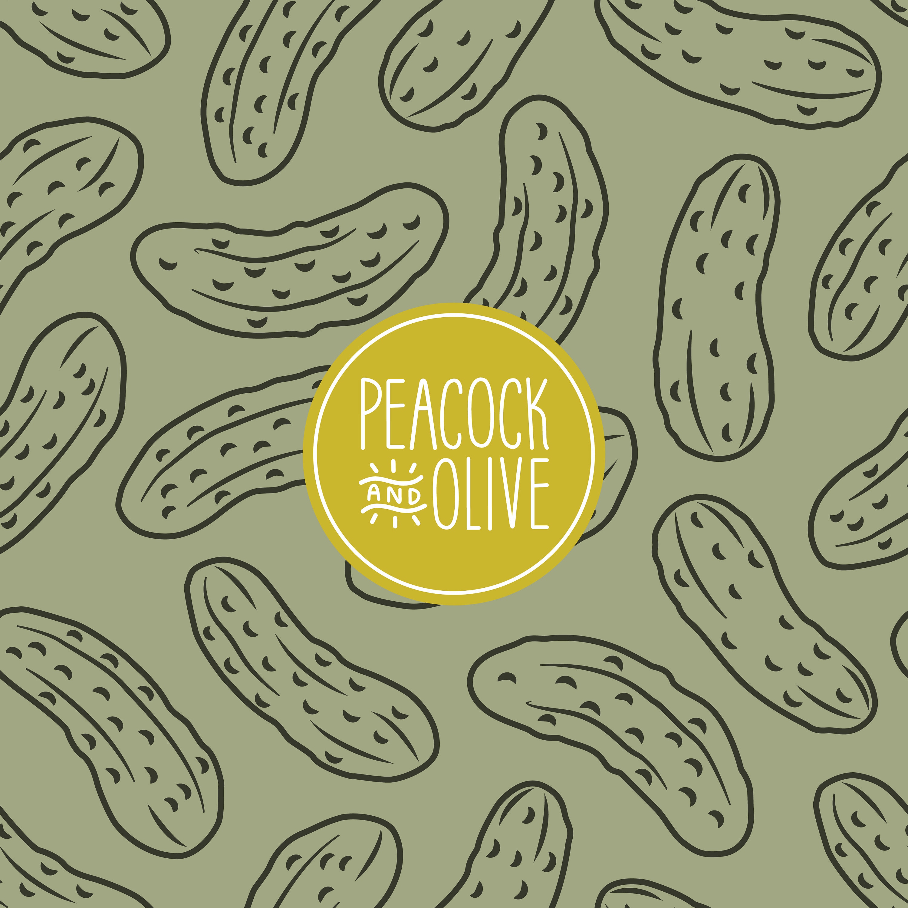 Pickle Print Digital Seamless Pattern File for Fabric & Paper Food ...