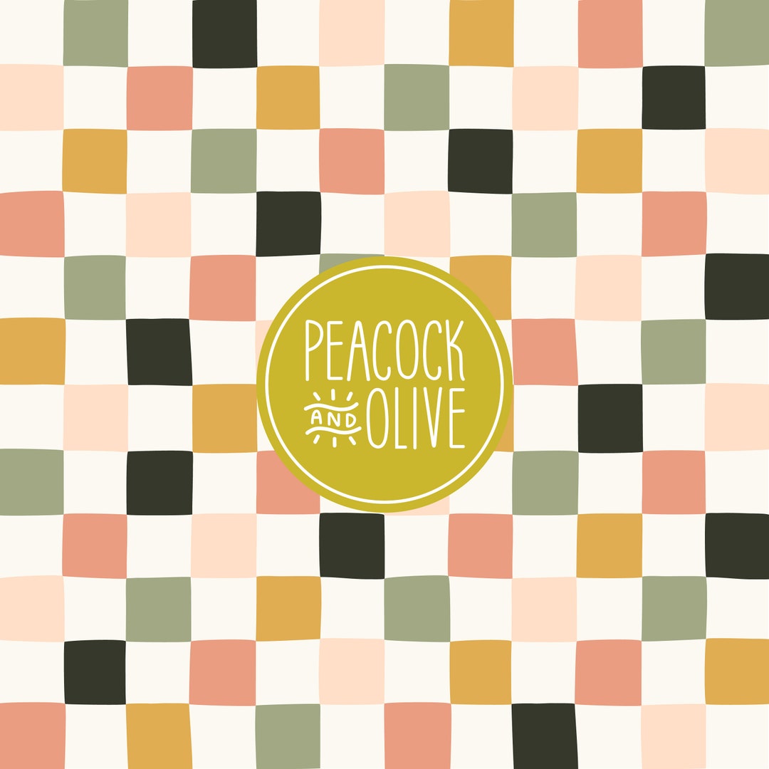 Seamless Pattern Boho | Checker Digital File for Fabric Printing | 90s ...