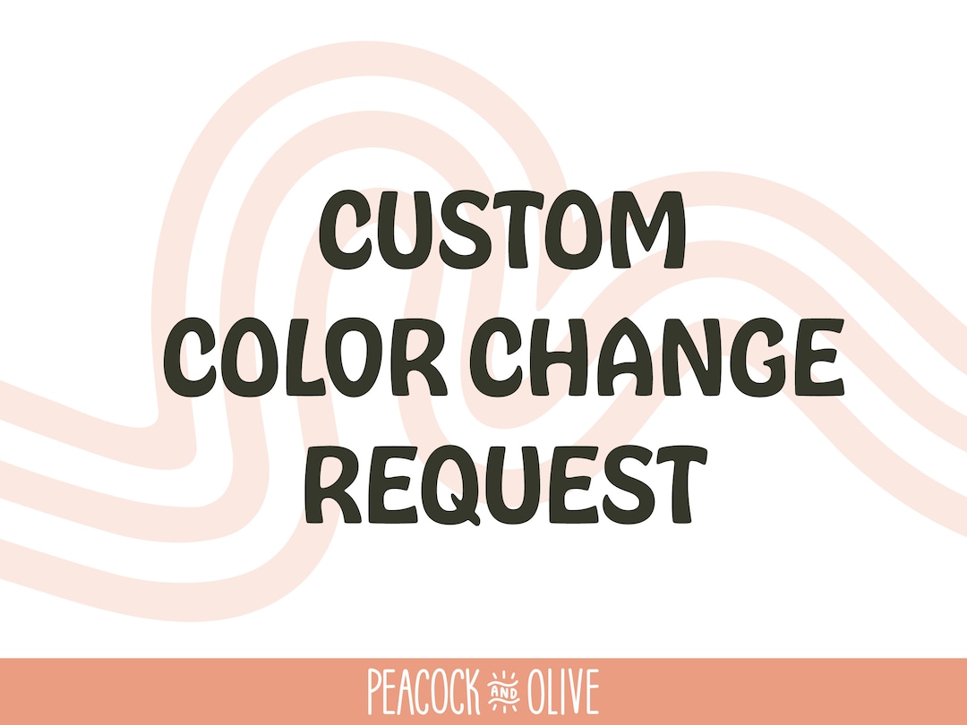Custom Color Change Request - for One Pattern - Etsy