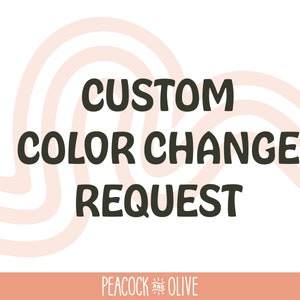 Custom Color Change Request - for One Pattern - Etsy