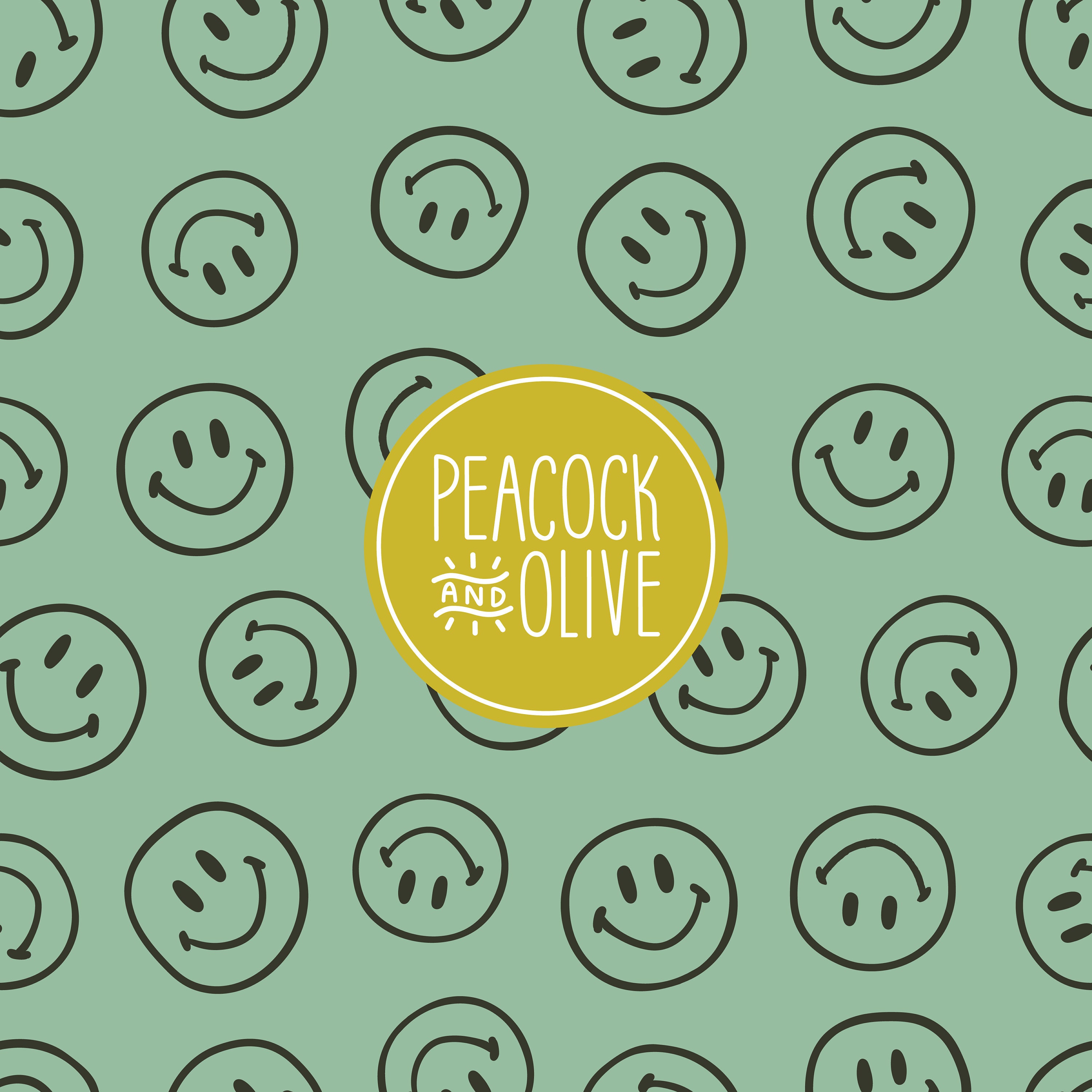 Smiley Face Digital Seamless Pattern File for Commercial Use | Happy ...