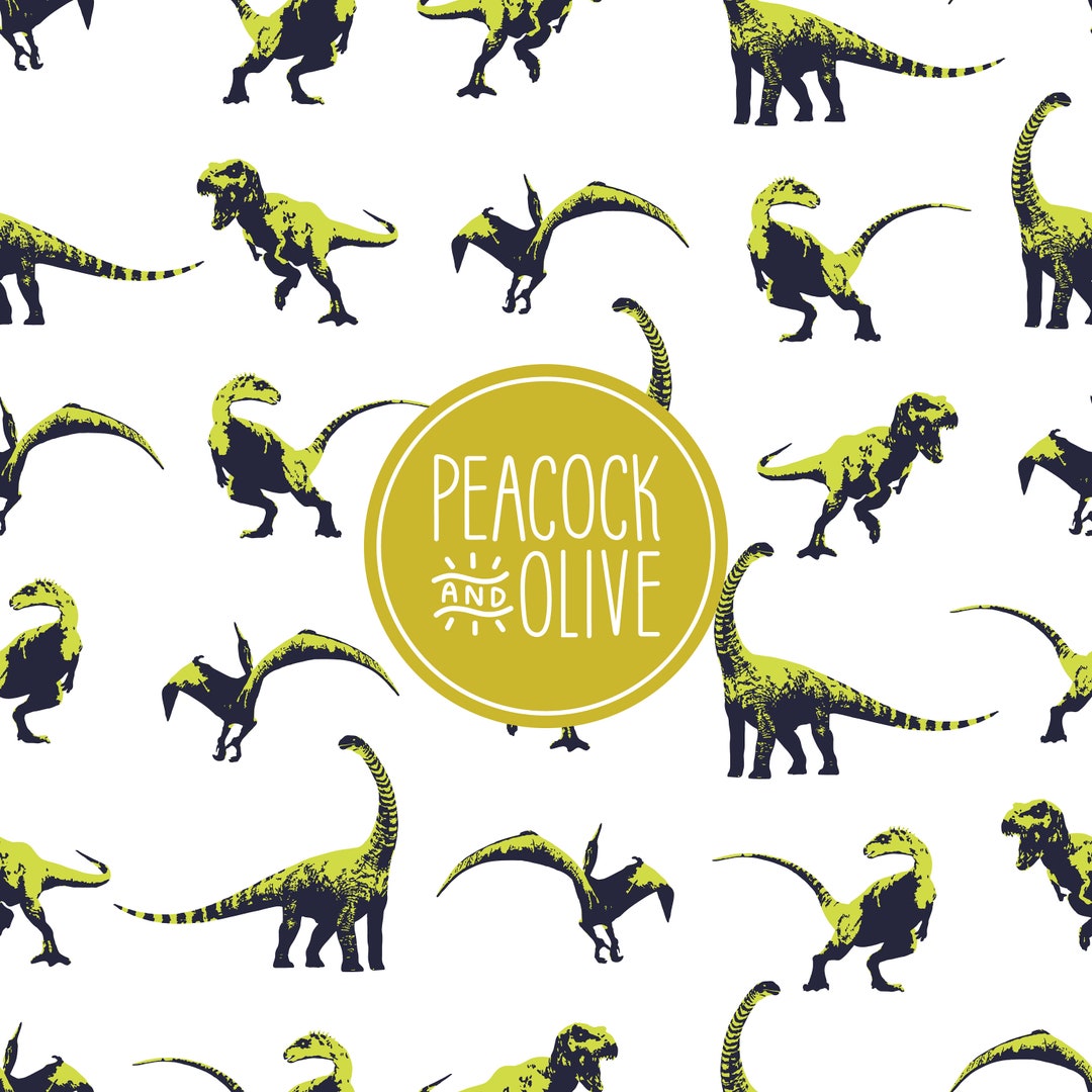 Dinosaur Digital Seamless Pattern File for Fabric | Cute Dino Print | T ...